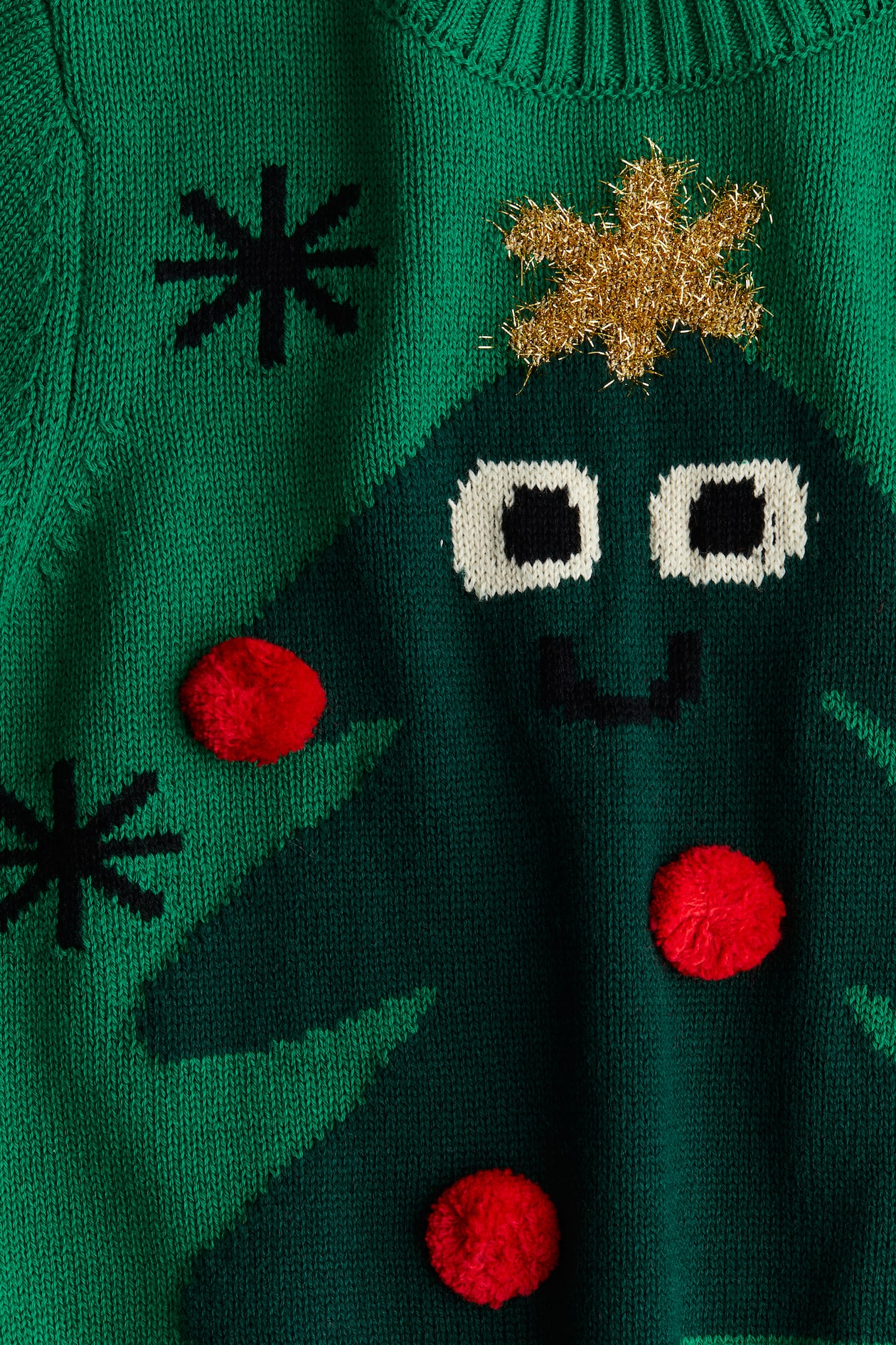 Jersey en punto jacquard - Verde/Árbol de Navidad - NIÑOS | H&M ES
