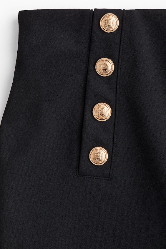 Button-front Pants - Black - Ladies | H&M US