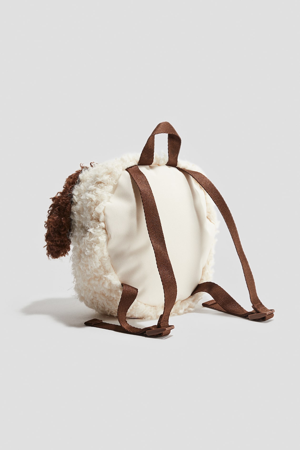 Light beige/dog Fluffy Backpack for kids | H&M US