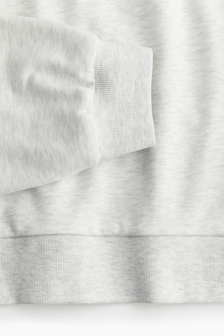 Off-the-Shoulder Sweatshirt - Light gray melange - Ladies | H&M US