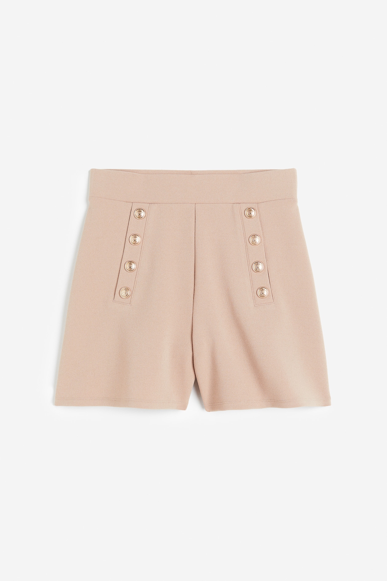 Button-front Shorts - Beige - Ladies | H&M US