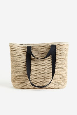 Straw Shopper - Beige - Ladies | H&M US