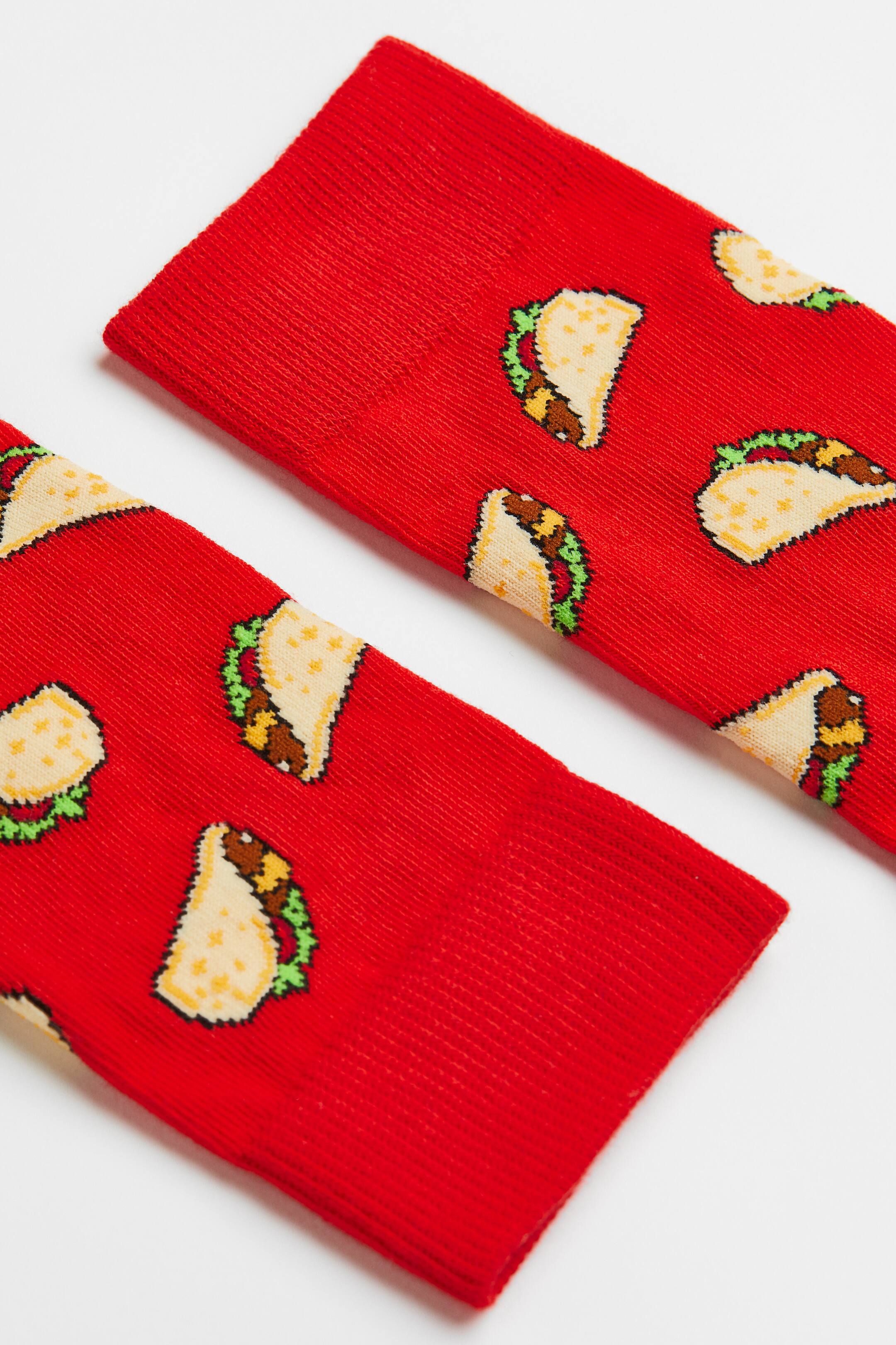 Patterned socks - Red/tacos - Men | H&M PH