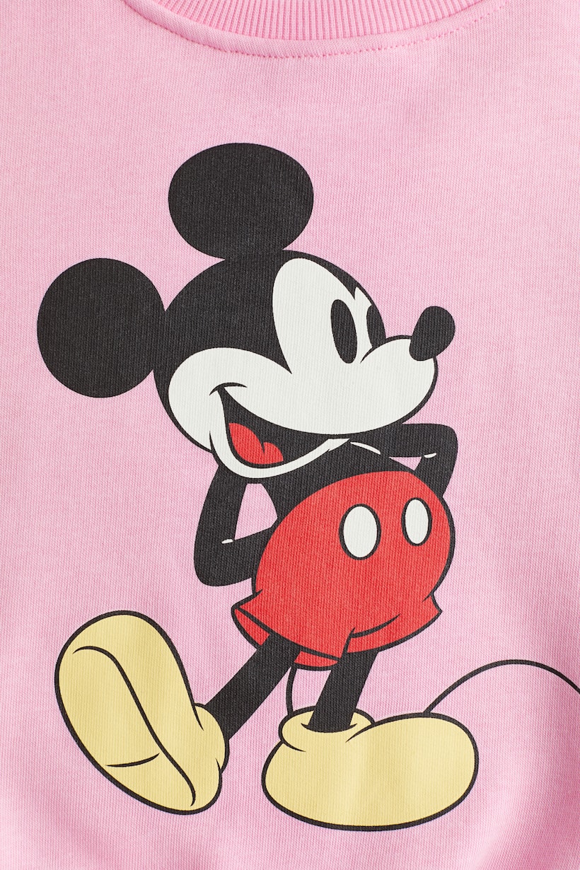 Printed Sweatshirt - Pink/Mickey Mouse - Kids | H&M US