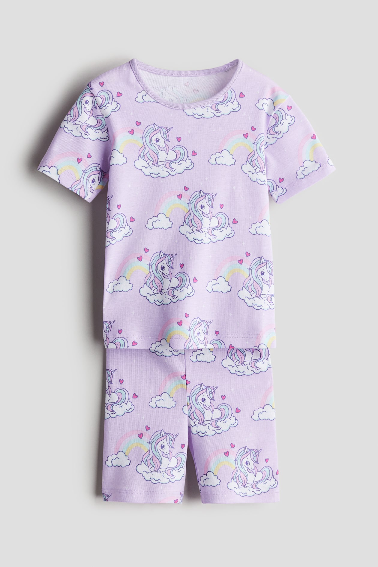 Snug Fit Printed Cotton Pajamas - Light purple/unicorns - Kids | H&M US