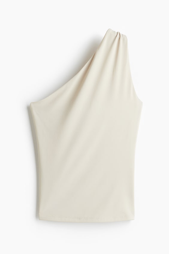 Women's Light beige One-Shoulder Top | H&M US