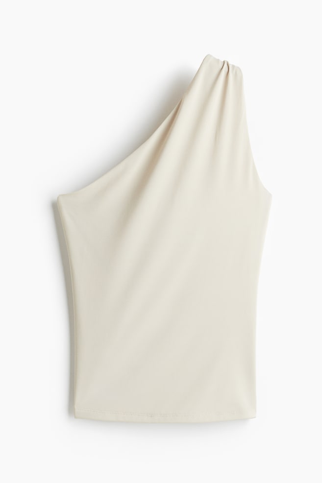 Women's Light beige One-Shoulder Top | H&M US