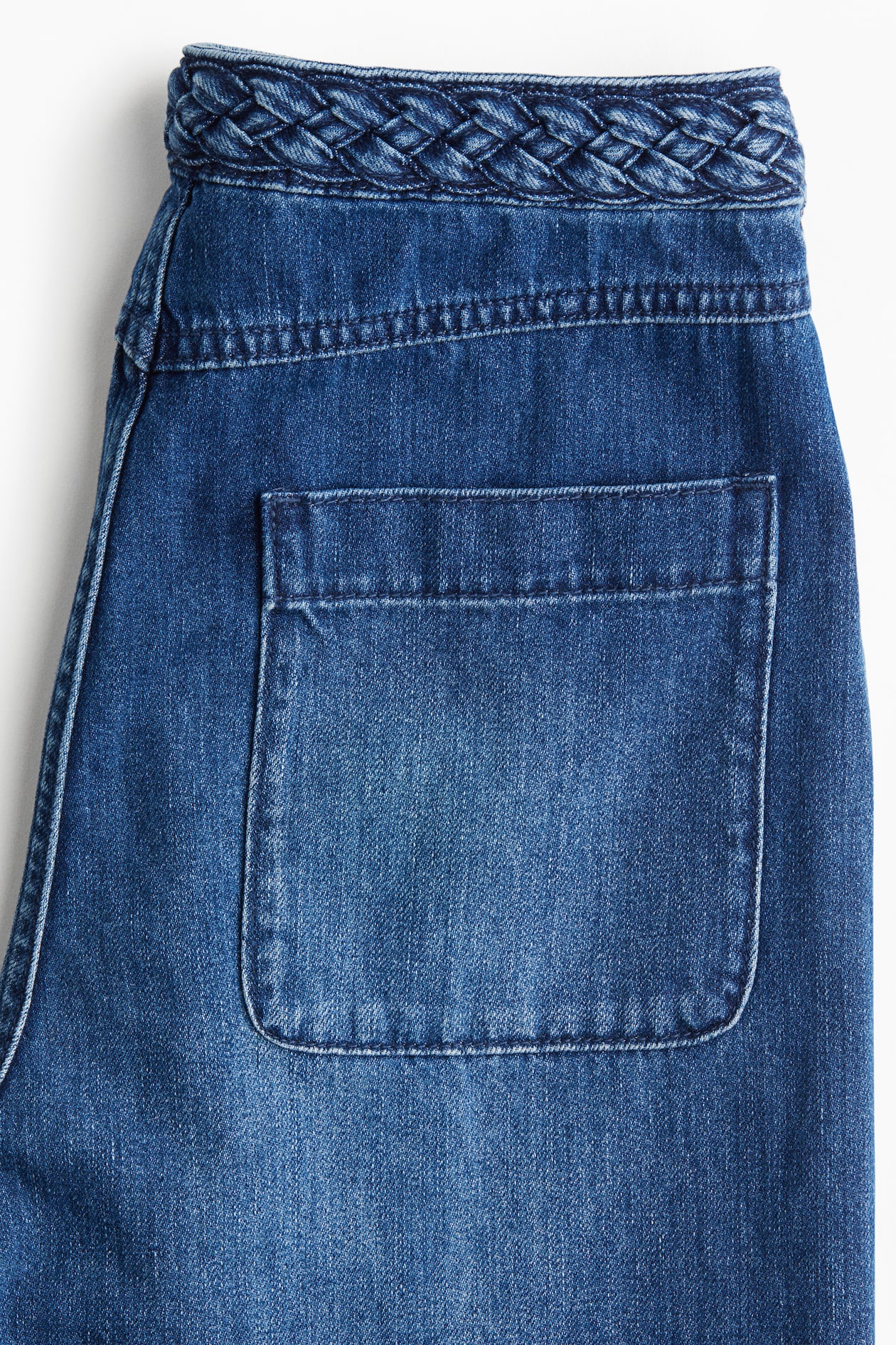Women's Dark denim blue Braided-Trim Jeans | H&M PH