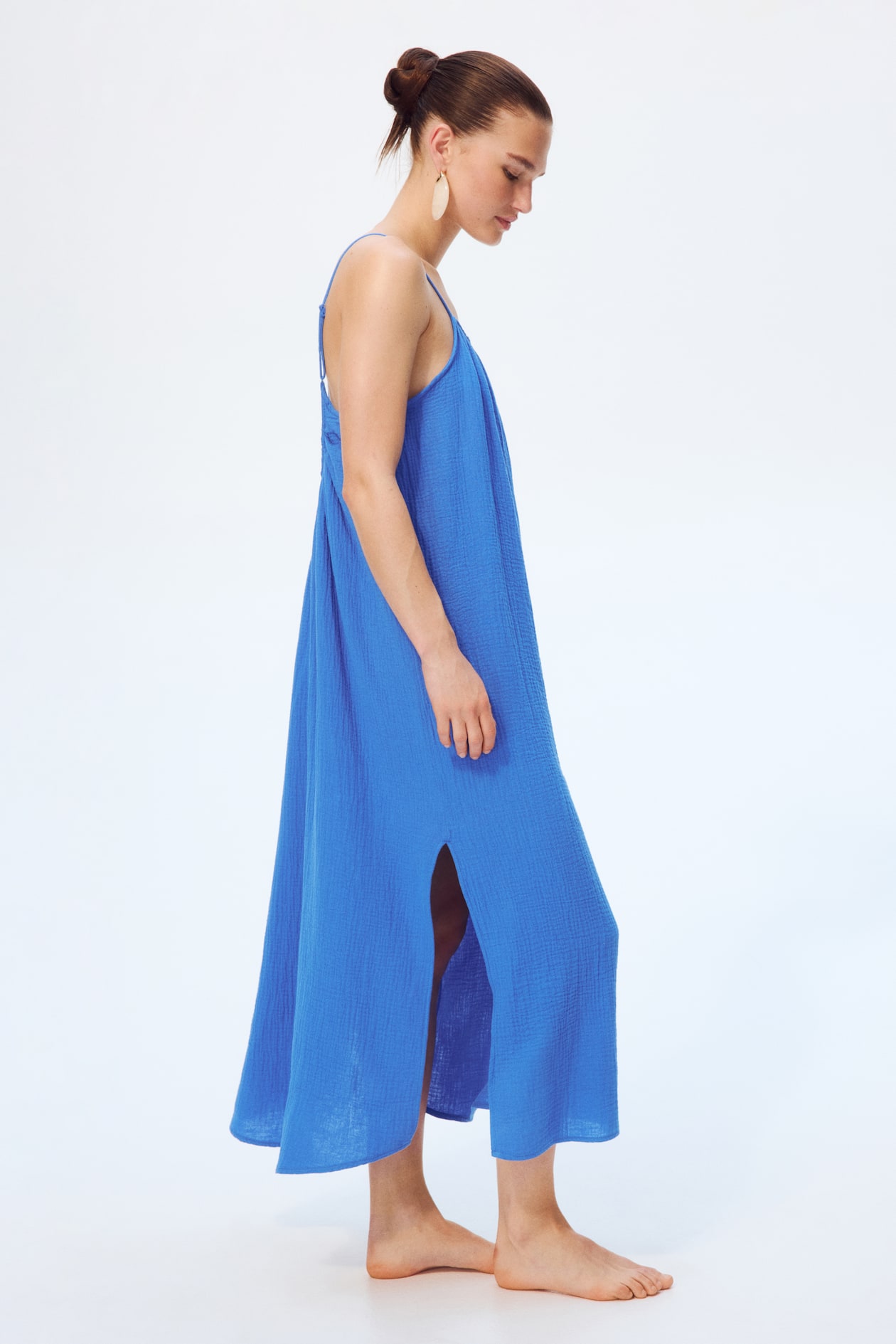 Vestido playero de muselina - Azul - MUJER | H&M ES