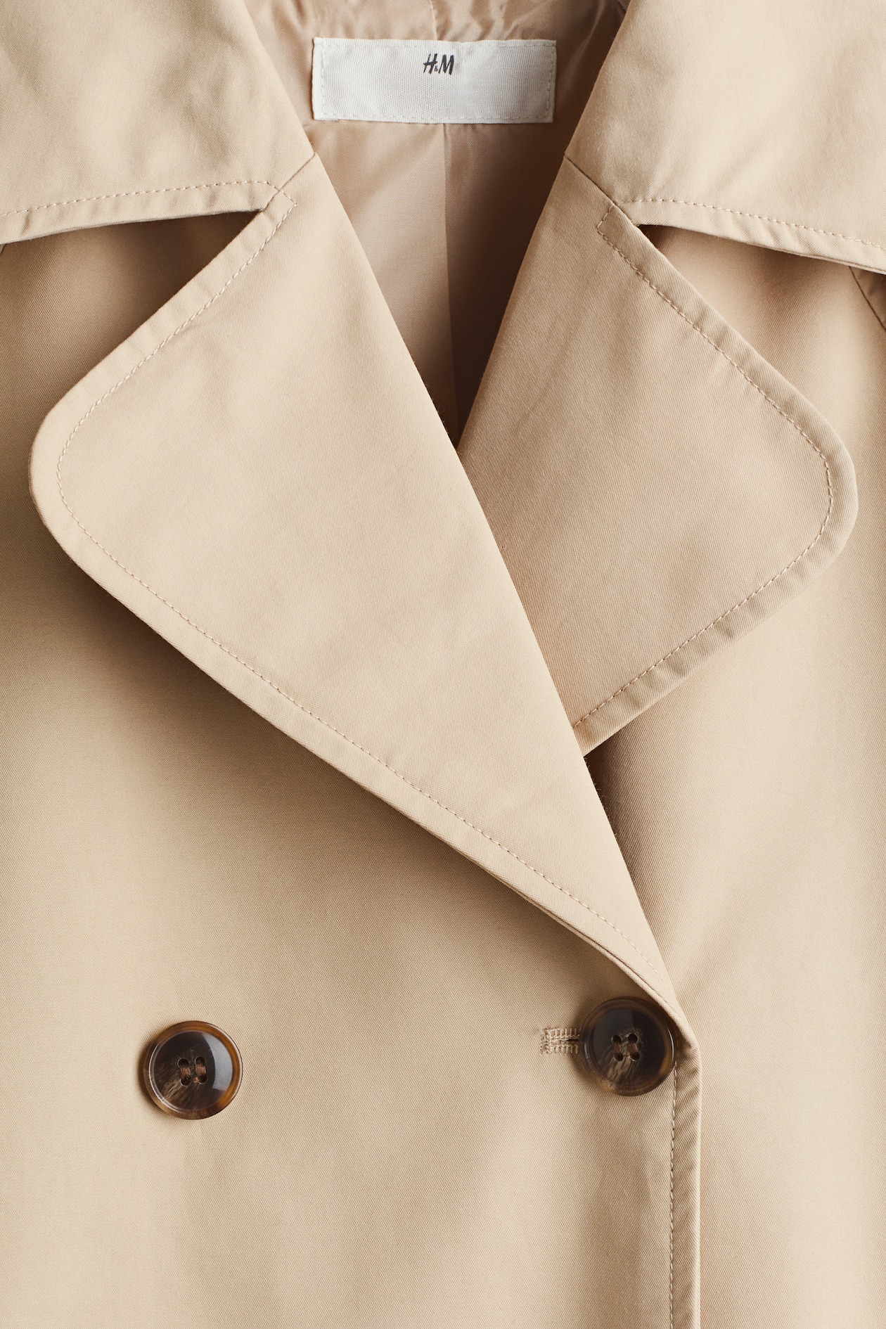 Beige Double-Breasted Trench Coat for kids | H&M CA