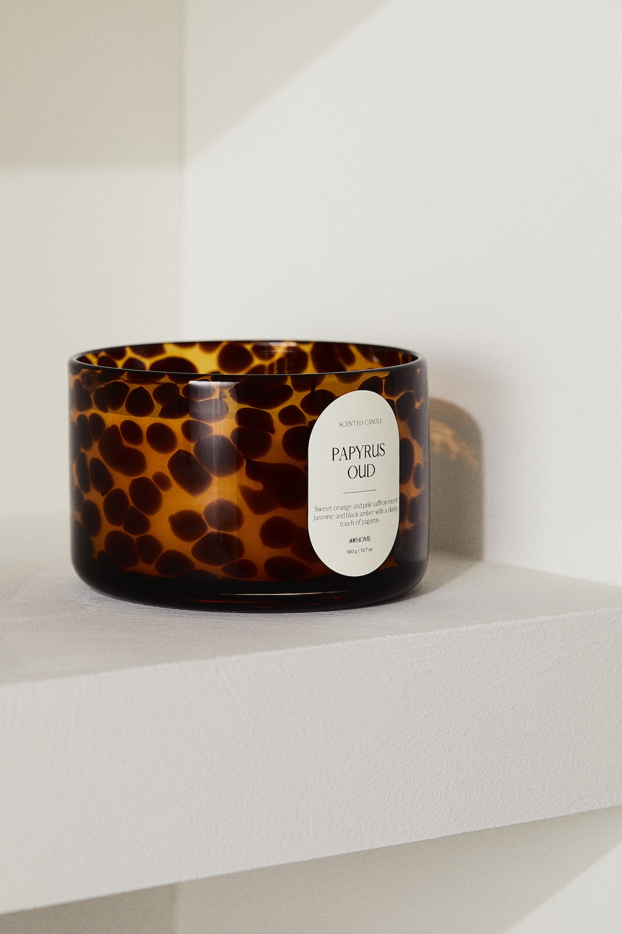 Large Scented Candle in Glass Holder - Papyrus Oud - Home All | H&M US