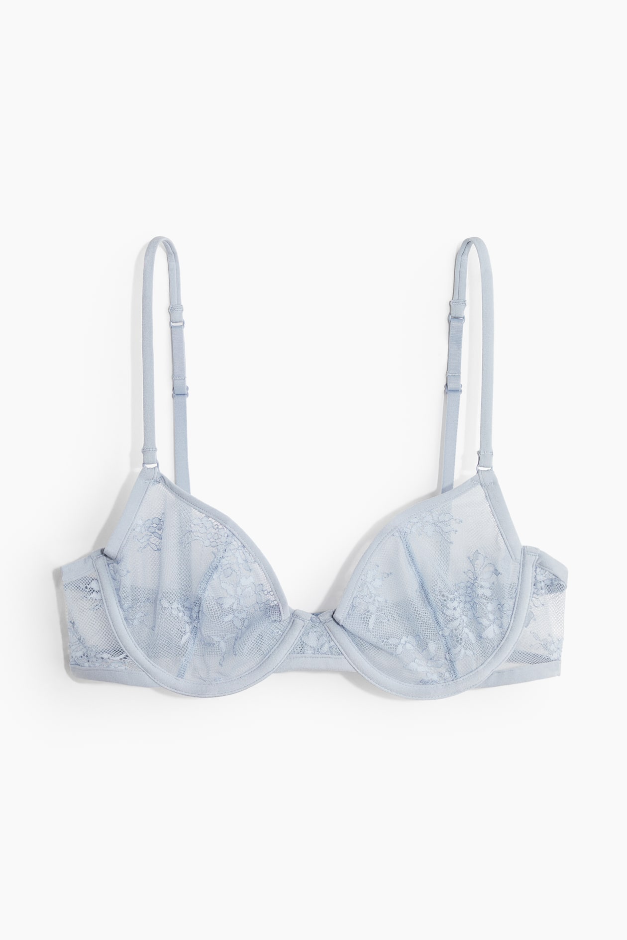 Unwattierter Bügel-BH aus Spitze - Hellblau - Ladies | H&M DE