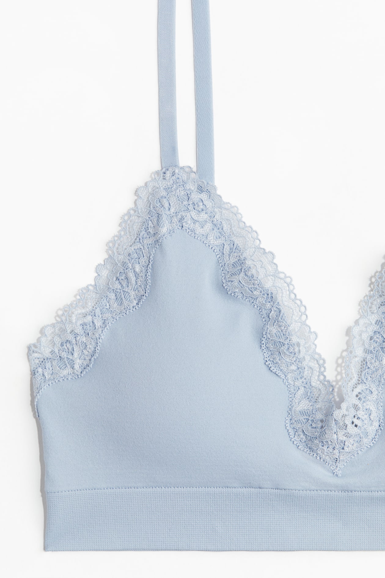 Seamless Padded soft bra - Light blue - Ladies | H&M IN