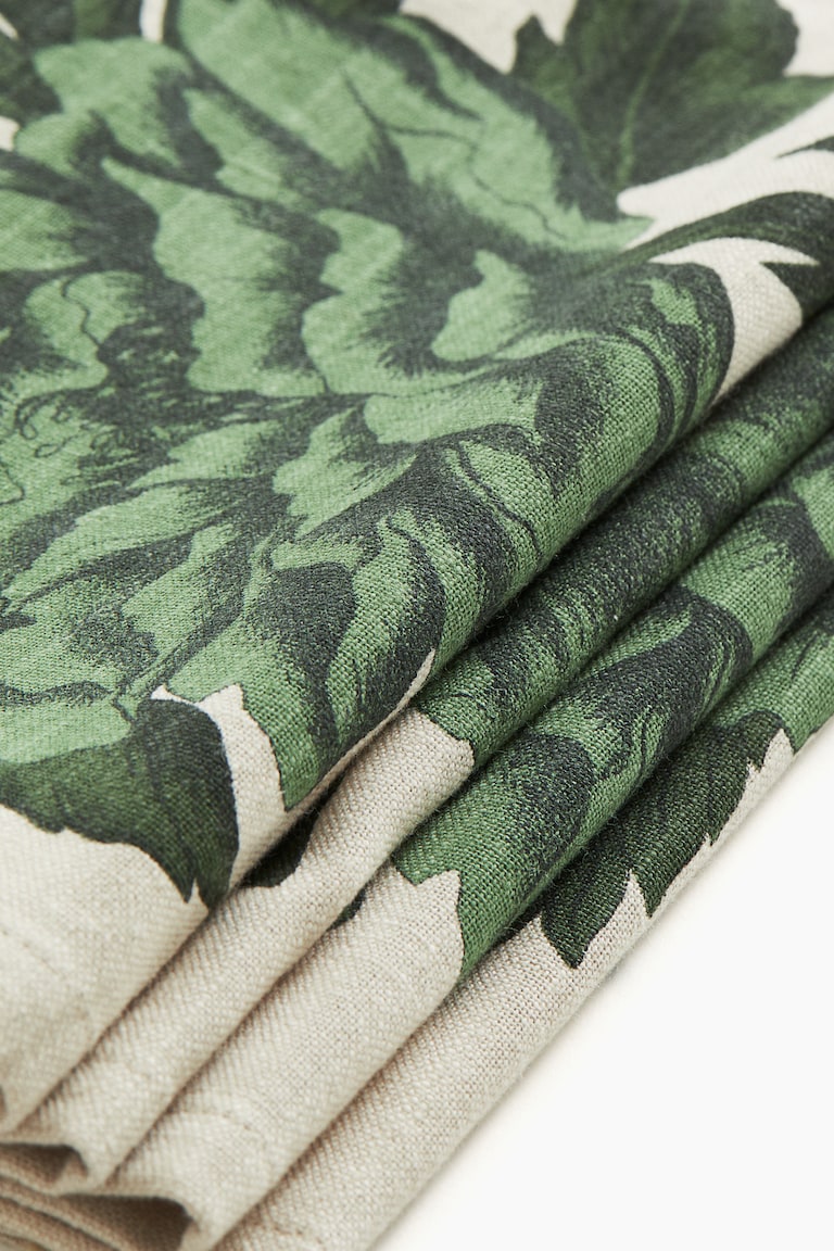 Patterned Table Runner - Green/floral - Home All | H&M US