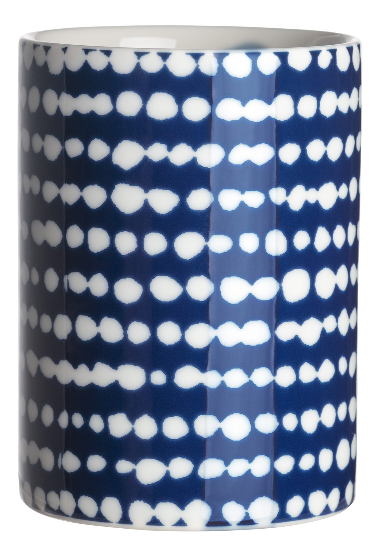 Porcelain toothbrush mug - Navy blue/White spotted - Home All | H&M IE