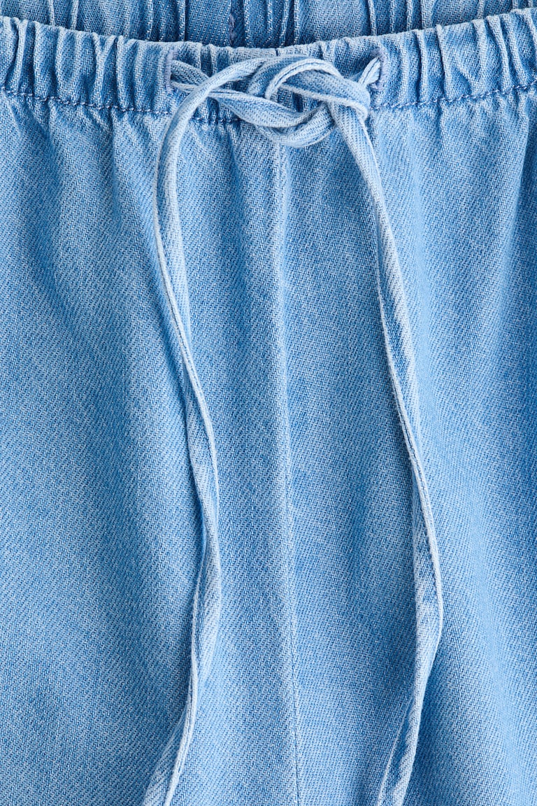 Women's Light denim blue Denim Drawstring Pants | H&M US