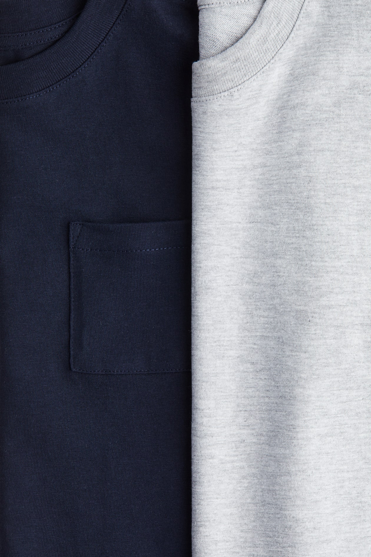 2-pack Oversized T-shirts - Navy blue/gray melange - Kids | H&M US