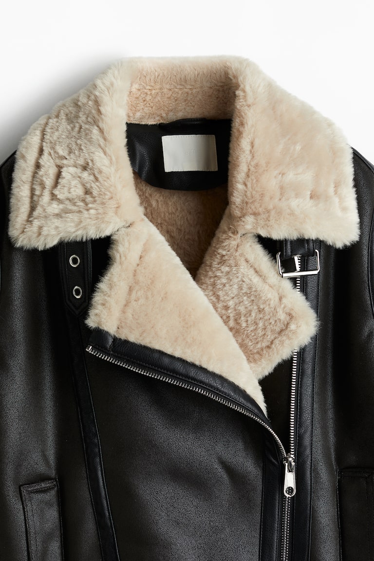 Oversized Aviator Jacket - Dark brown - Ladies | H&M US