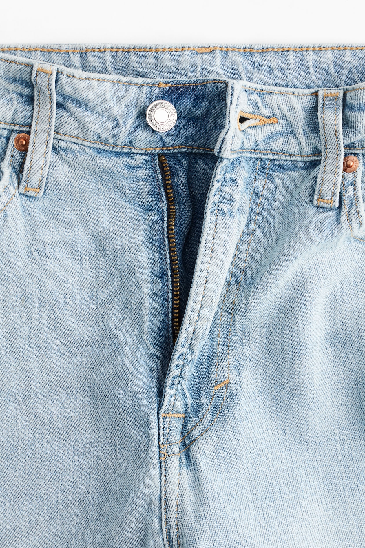 Women's Light denim blue Mom Ultra High Ankle Jeans | H&M CA