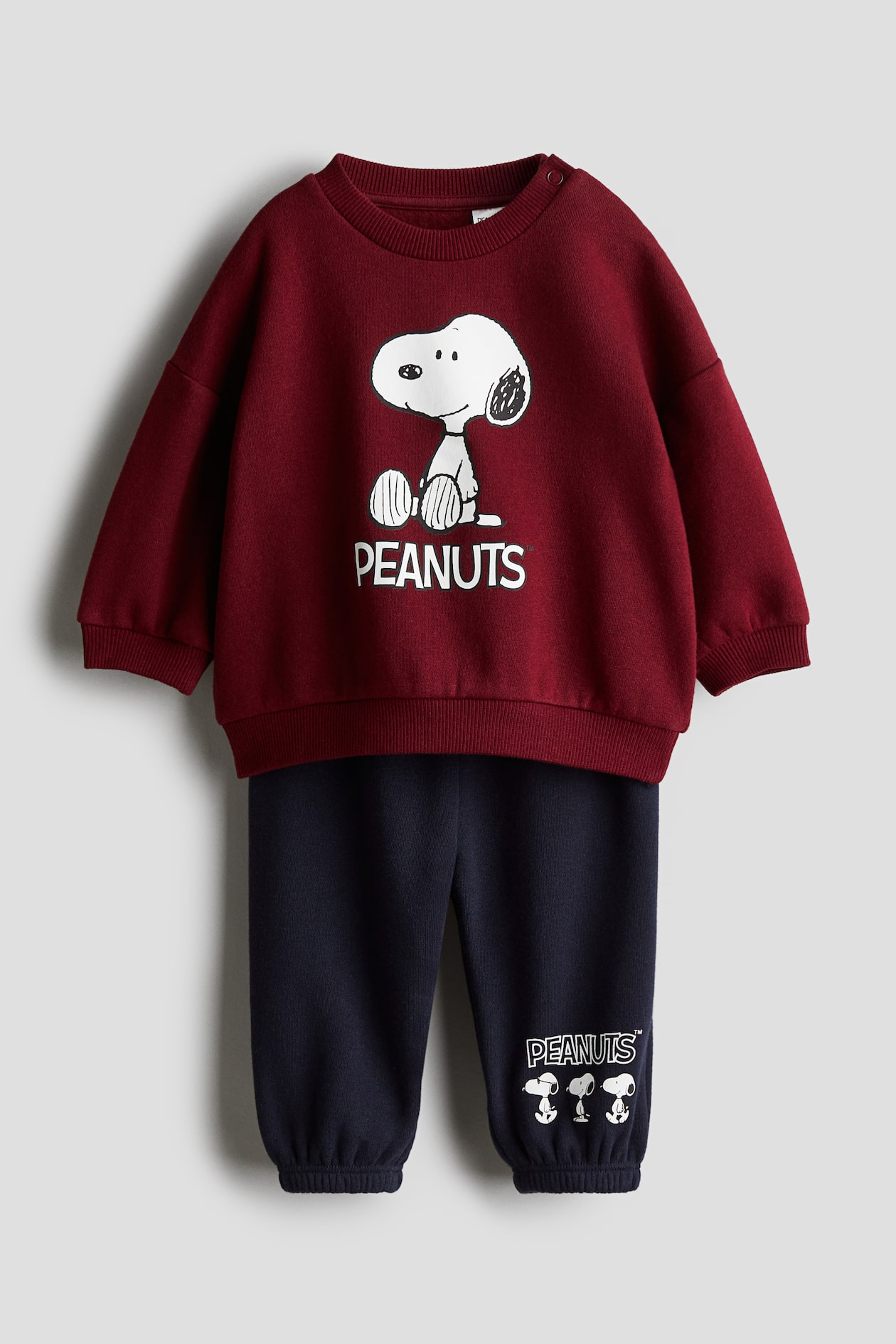 Dark red/Snoopy 2-piece Set with Motif for kids | H&M US