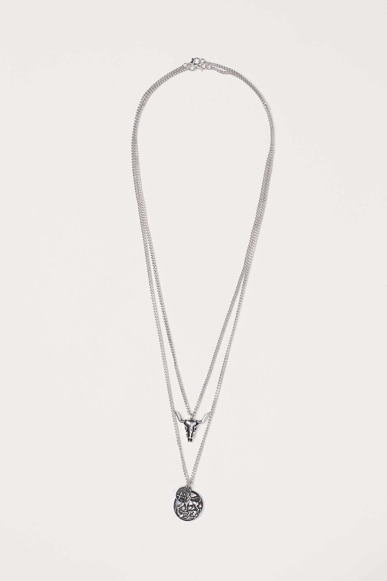 Colliers, lot de 2 - Argenté - HOMME | H&M FR