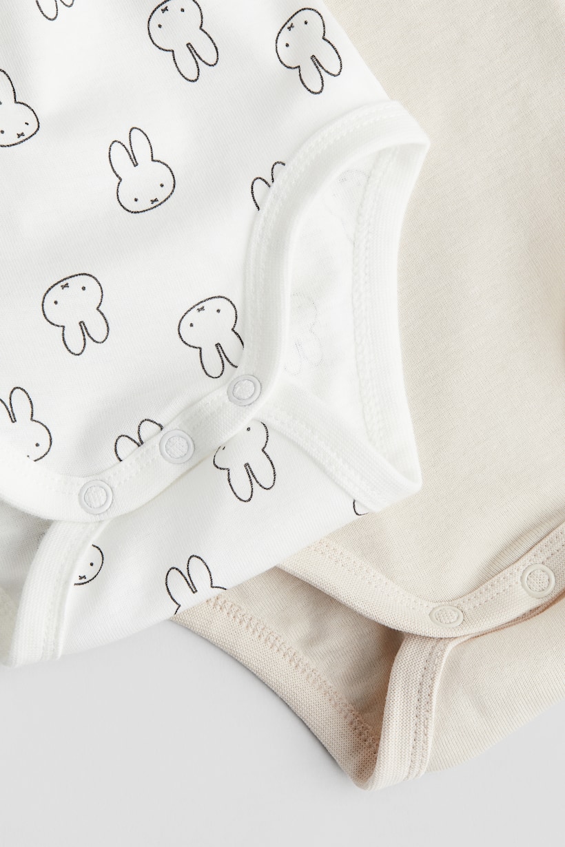 Light beige/Miffy 2-pack Long-sleeved Bodysuits | H&M CA
