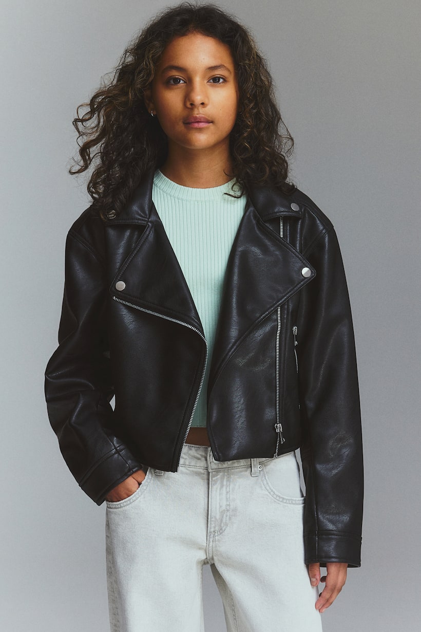 Biker Jacket - Black - Kids | H&M US