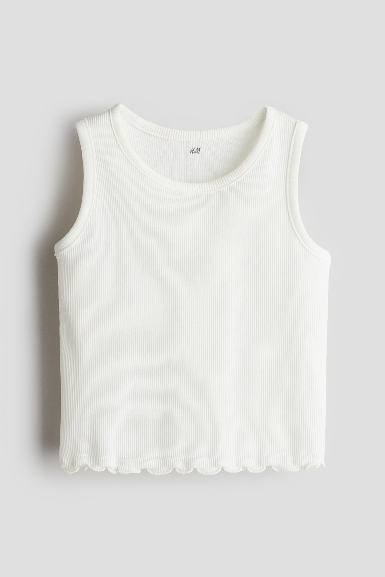 Top acanalado - Blanco - Kids | H&M MX