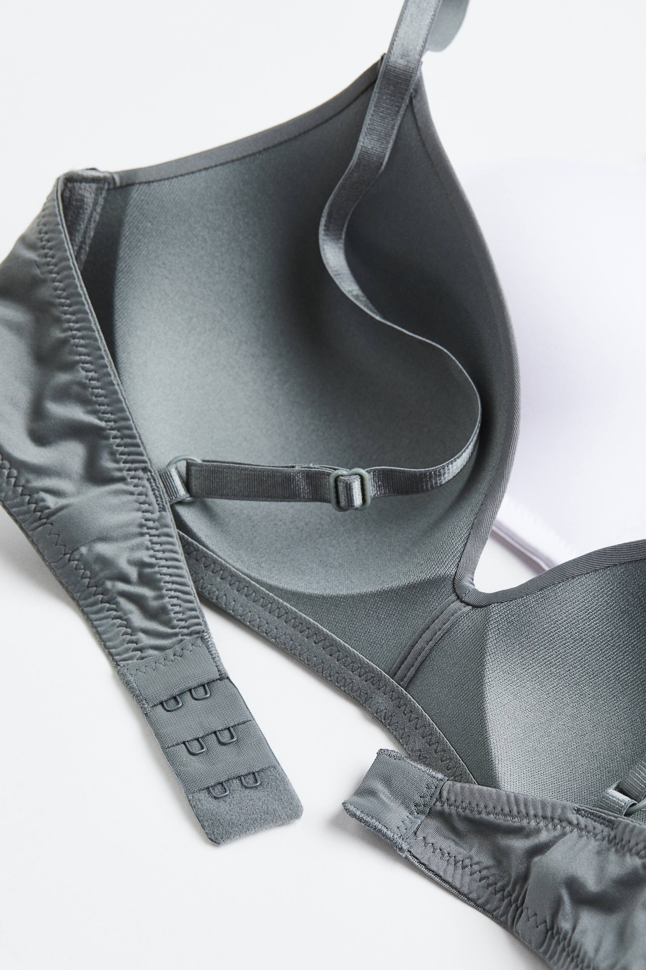 2-pack microfibre non-wired padded bras - Grey/White - Ladies | H&M HK