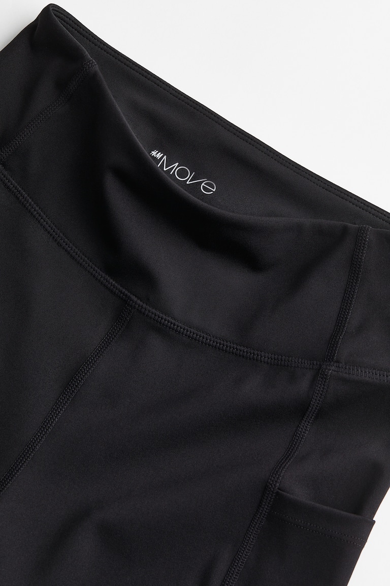 Women's Black DryMove™ Pocket-detail Sports Leggings | H&M US