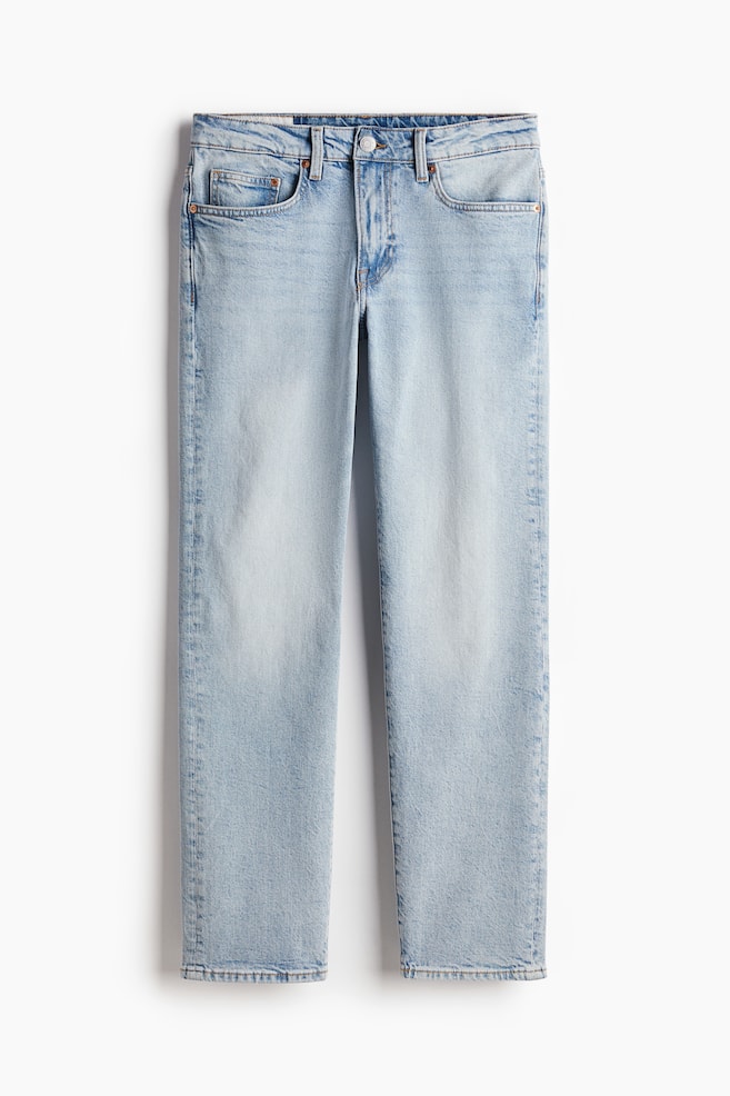 Straight Regular Jeans - Azul denim claro - Men | H&M MX