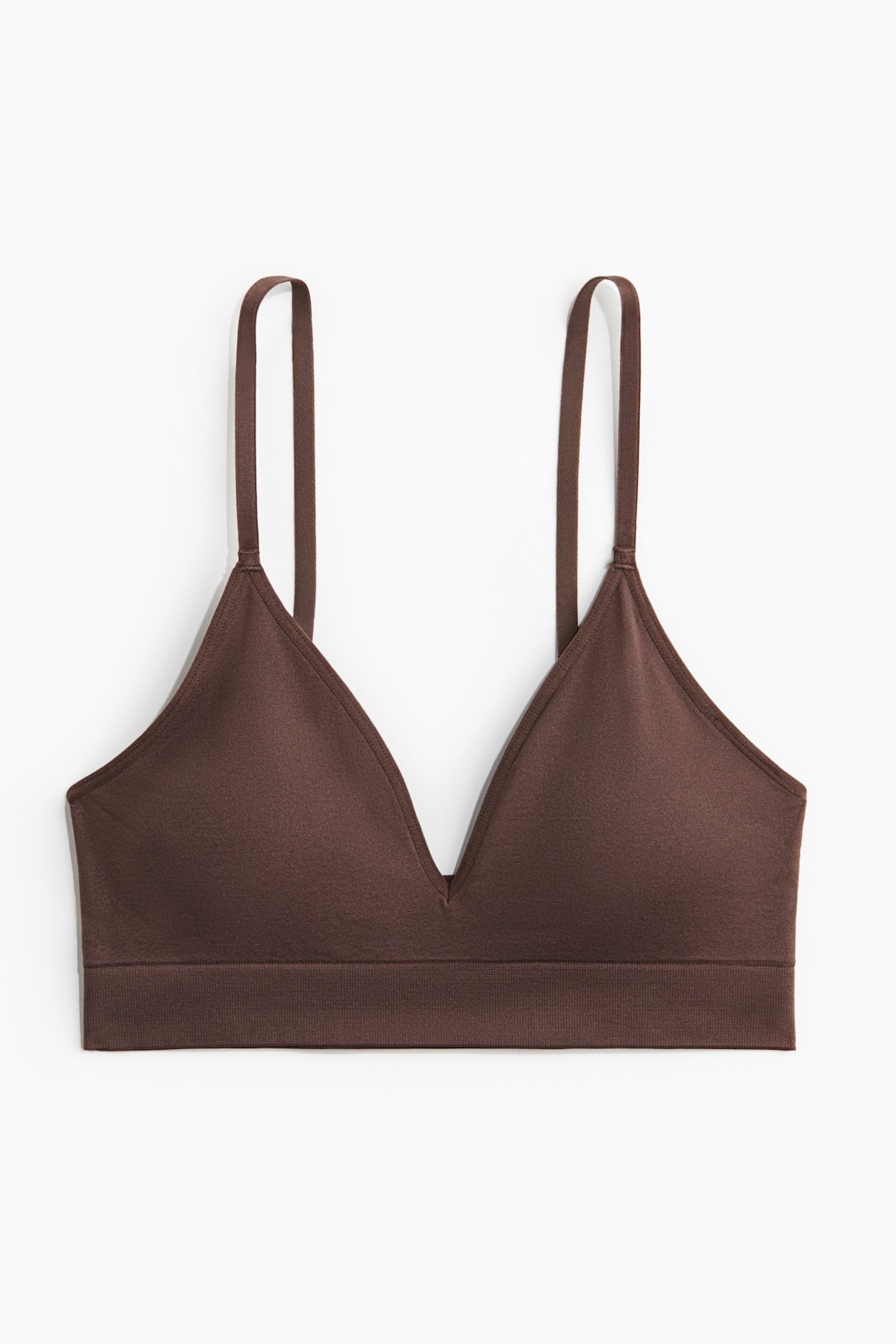 Soutien-gorge souple et paddé Seamless - Marron foncé - FEMME | H&M FR