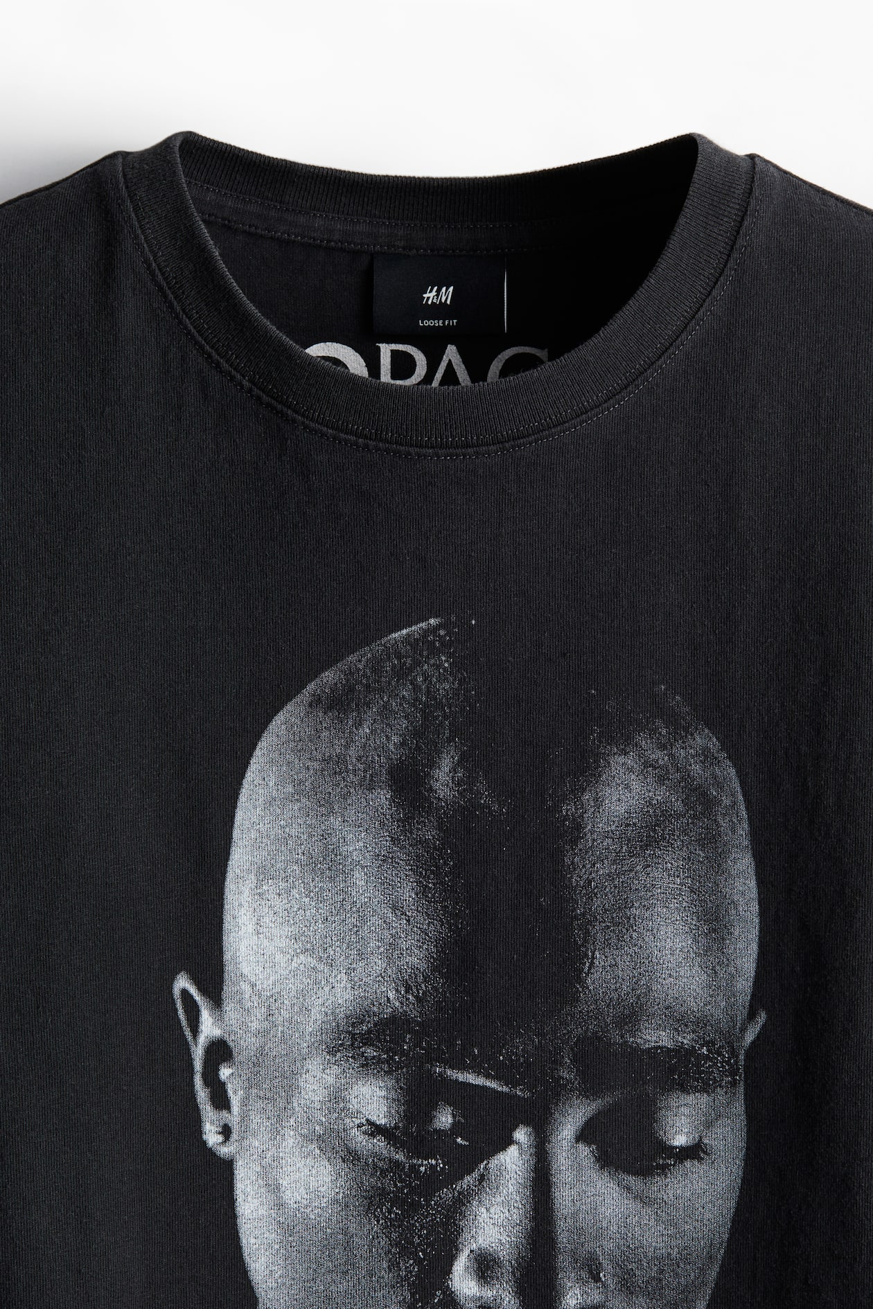 Loose Fit Printed T-shirt - Black/2Pac - Men | H&M US