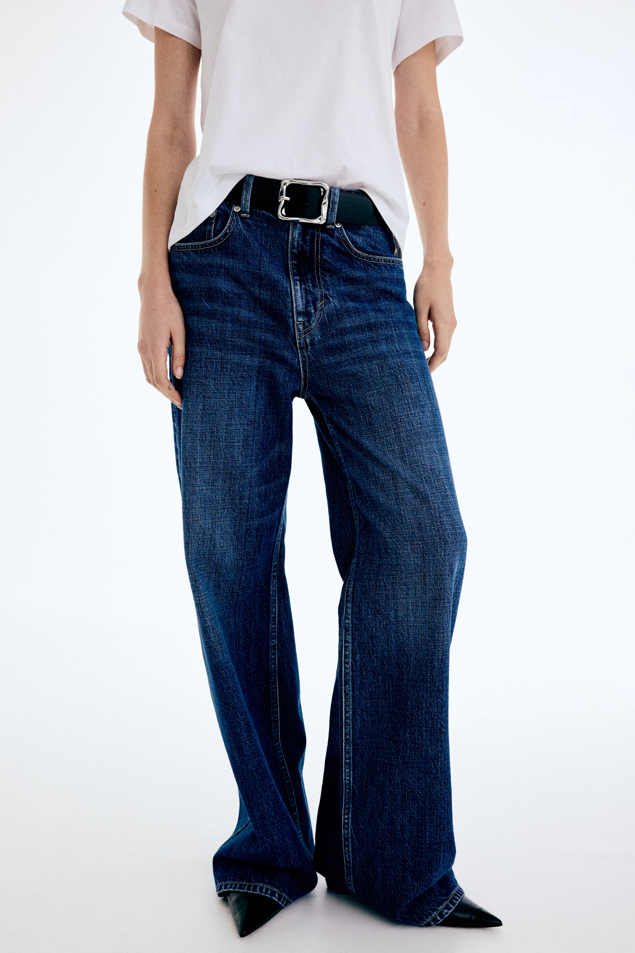 Wide High Jeans - Denim blue - Ladies | H&M