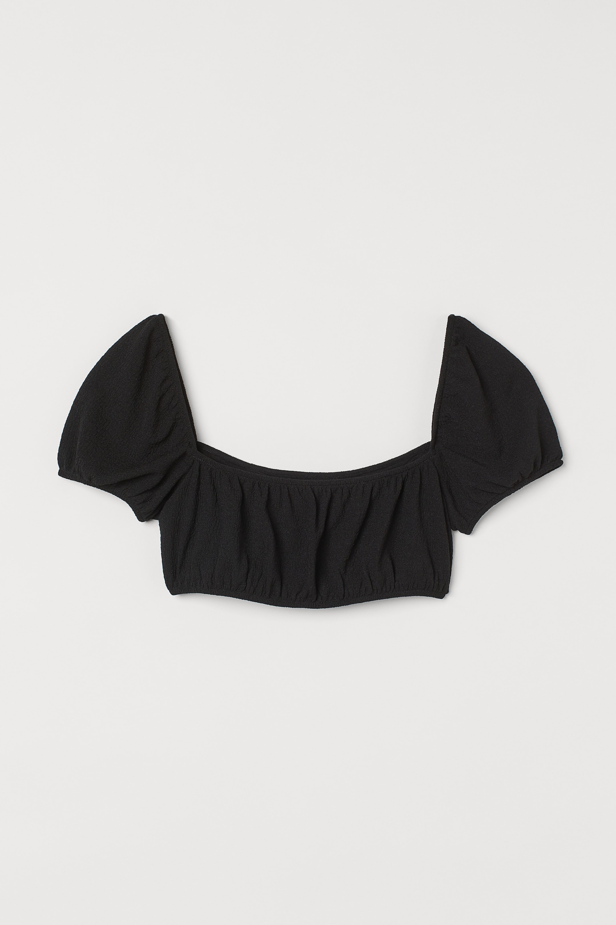 Off-the-shoulder Crop Top - Black - Ladies | H&M CA