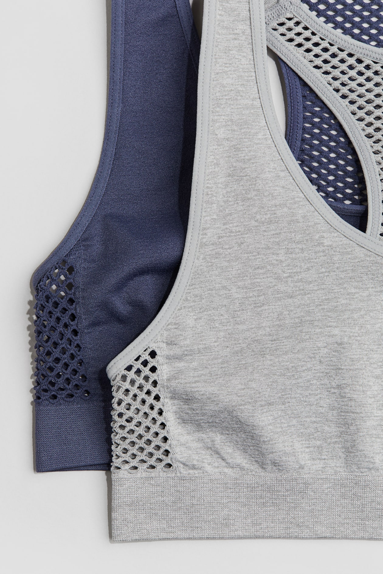 2-pack Seamless Tops - Gray melange/steel blue - Kids | H&M US