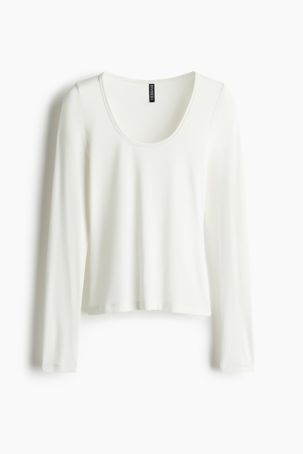 Ribbed Top - White - Ladies | H&M US
