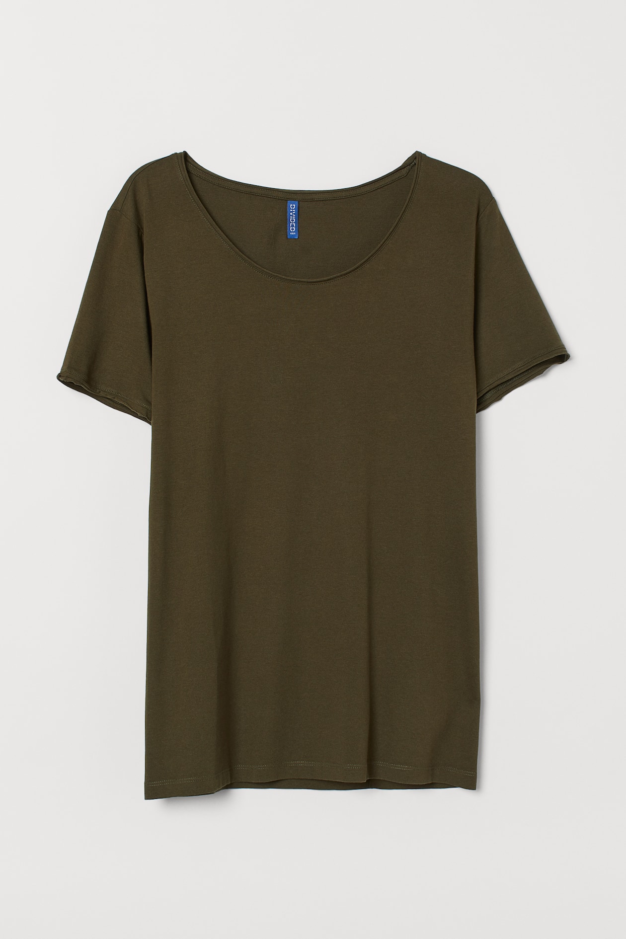 Playera cuello pronunciado - Verde caqui oscuro - Men | H&M MX