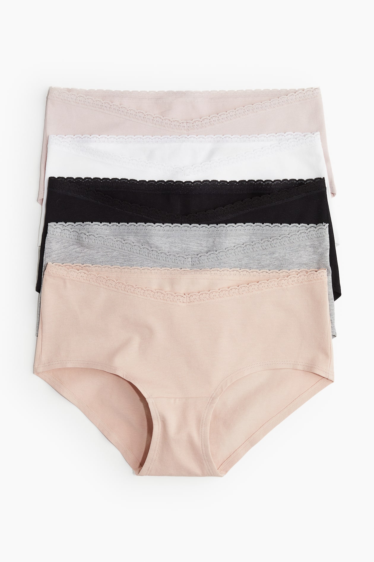 MAMA 5-pack Panties hipster - Beige claro/Blanco/Negro - Ladies | H&M MX
