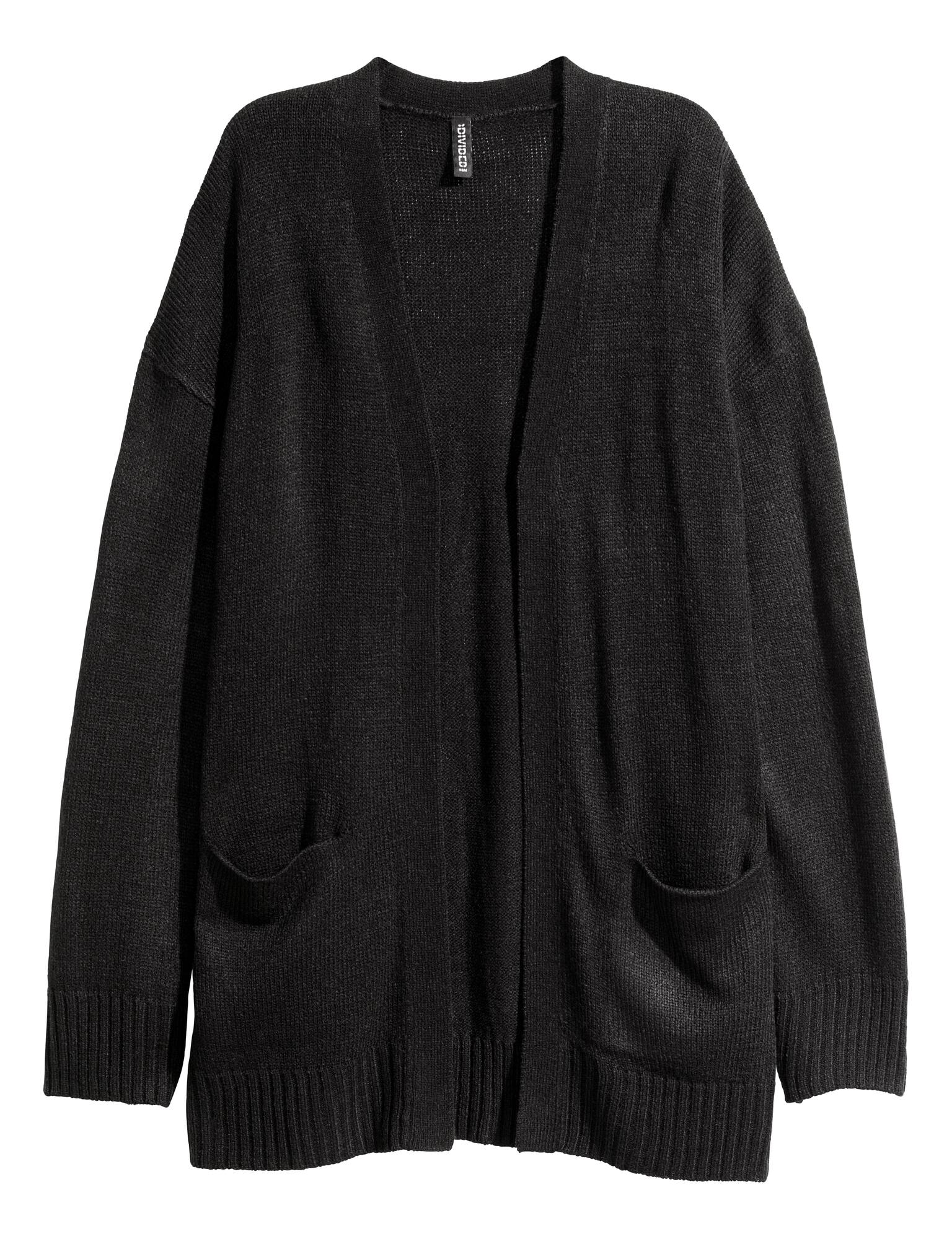 Knit Cardigan - Long sleeve - Black - Ladies | H&M CA