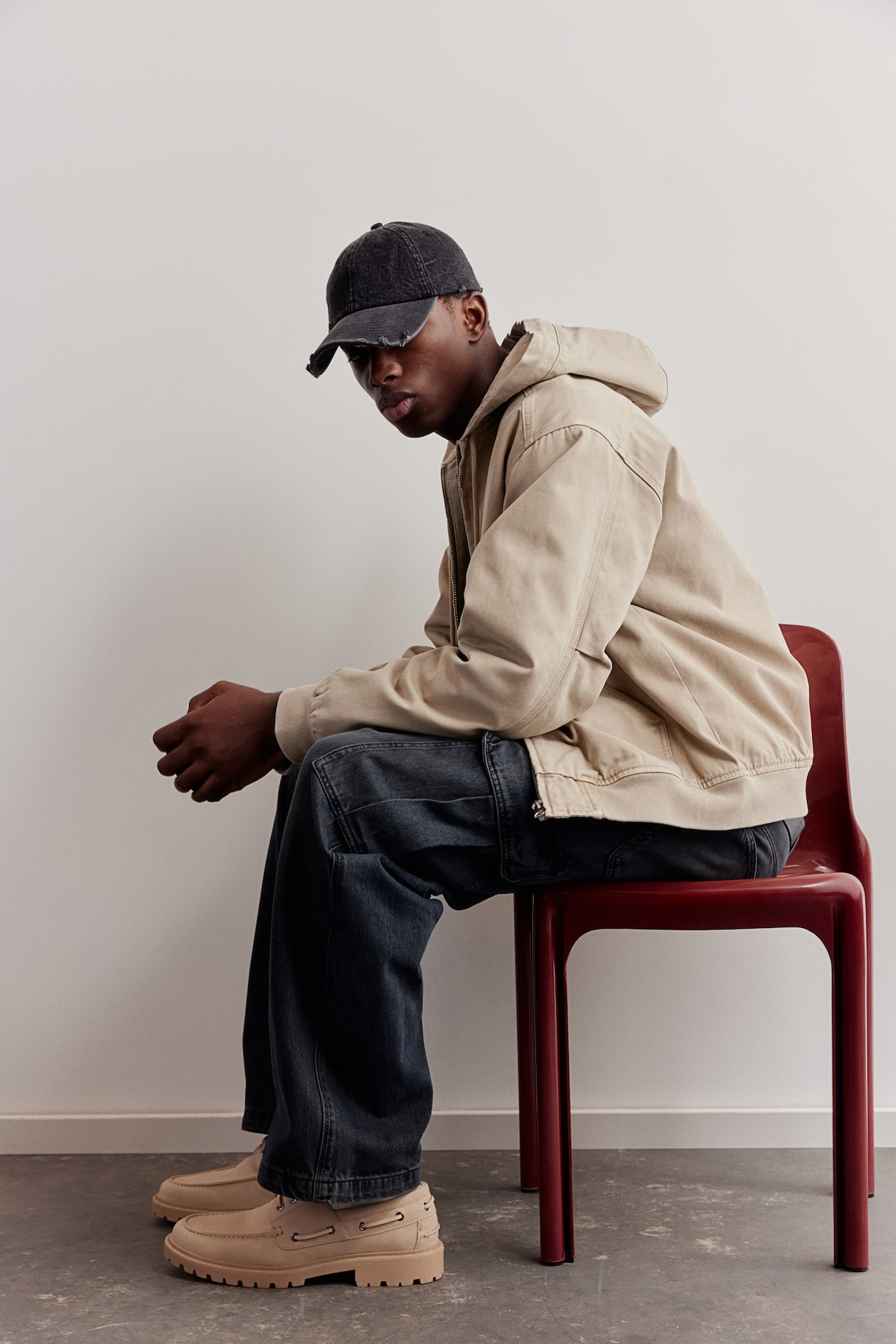 Casaco com fecho éclair Regular Fit - Bege - HOMEM | H&M PT