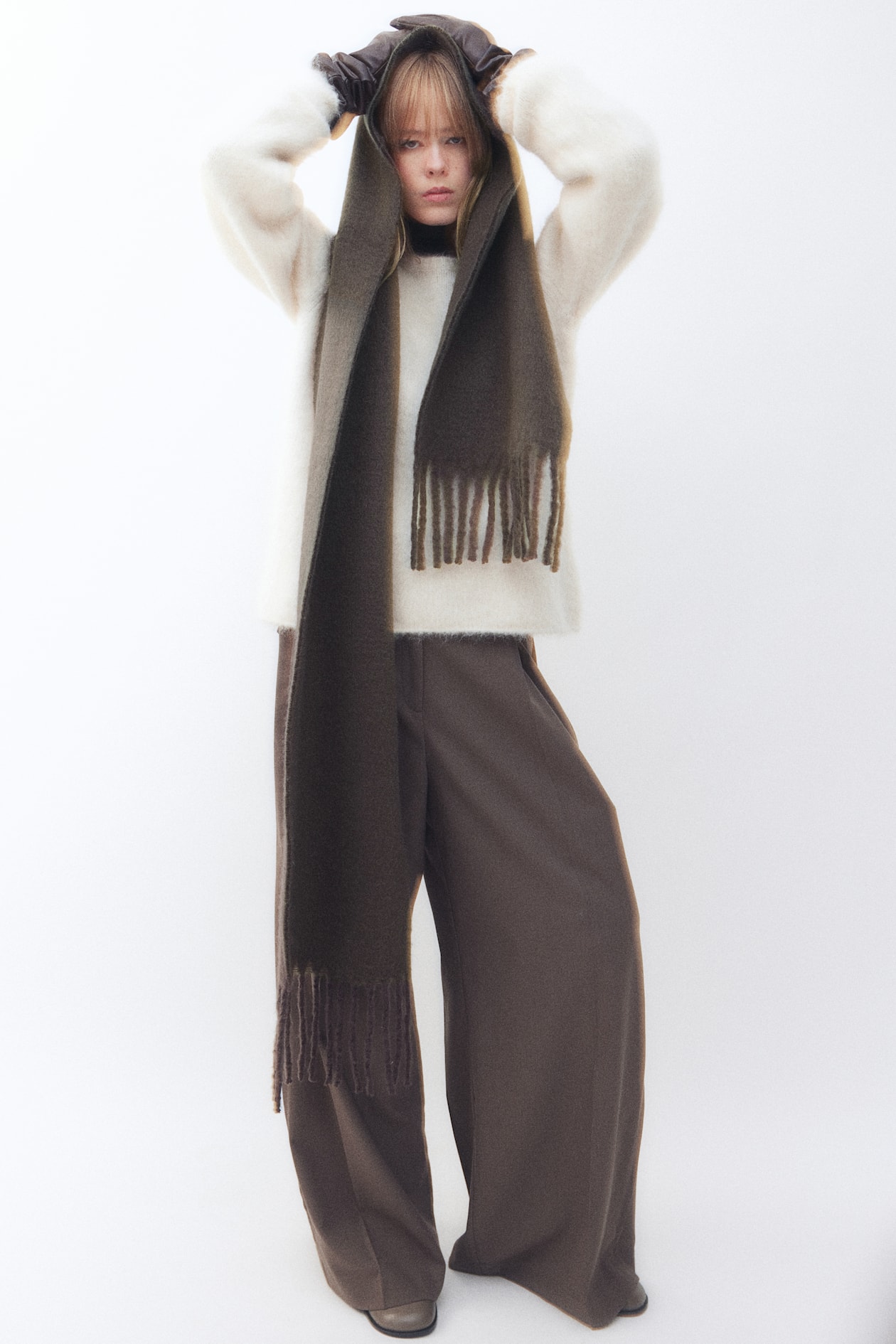 Scarf - Dark brown - Ladies | H&M AU