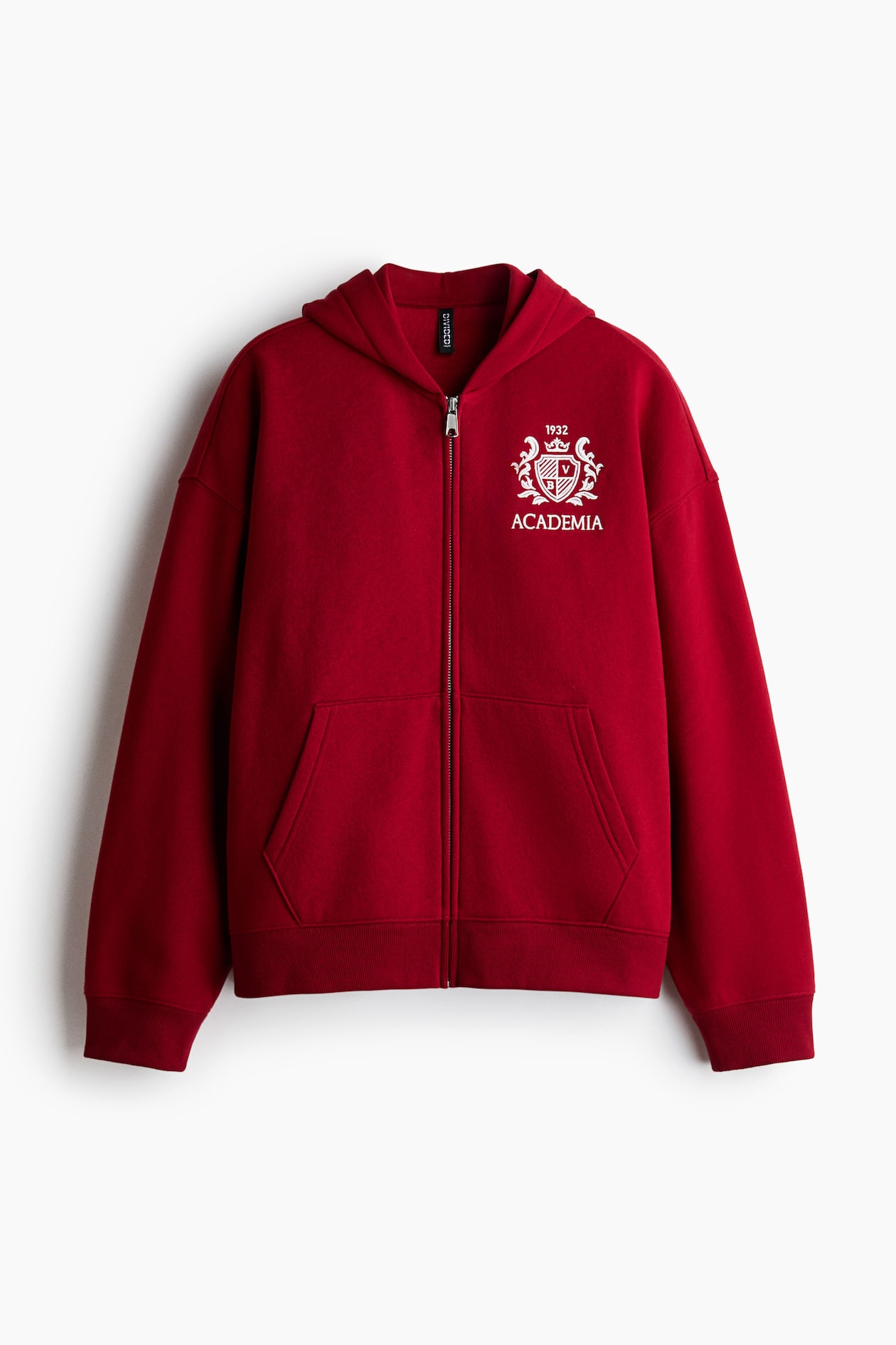 Sudadera con gorro y zíper - Rojo oscuro/Academia - Ladies | H&M MX