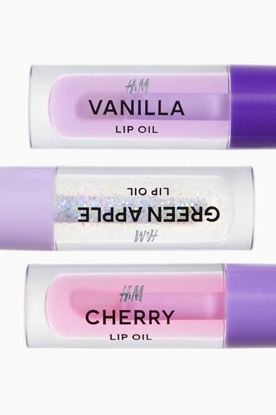 3-piece Lip Oil Kit - Purple - Beauty all | H&M US