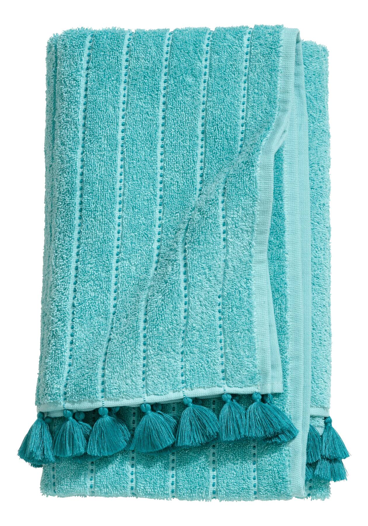 Badetuch mit Quasten - Türkis - Home All | H&M DE
