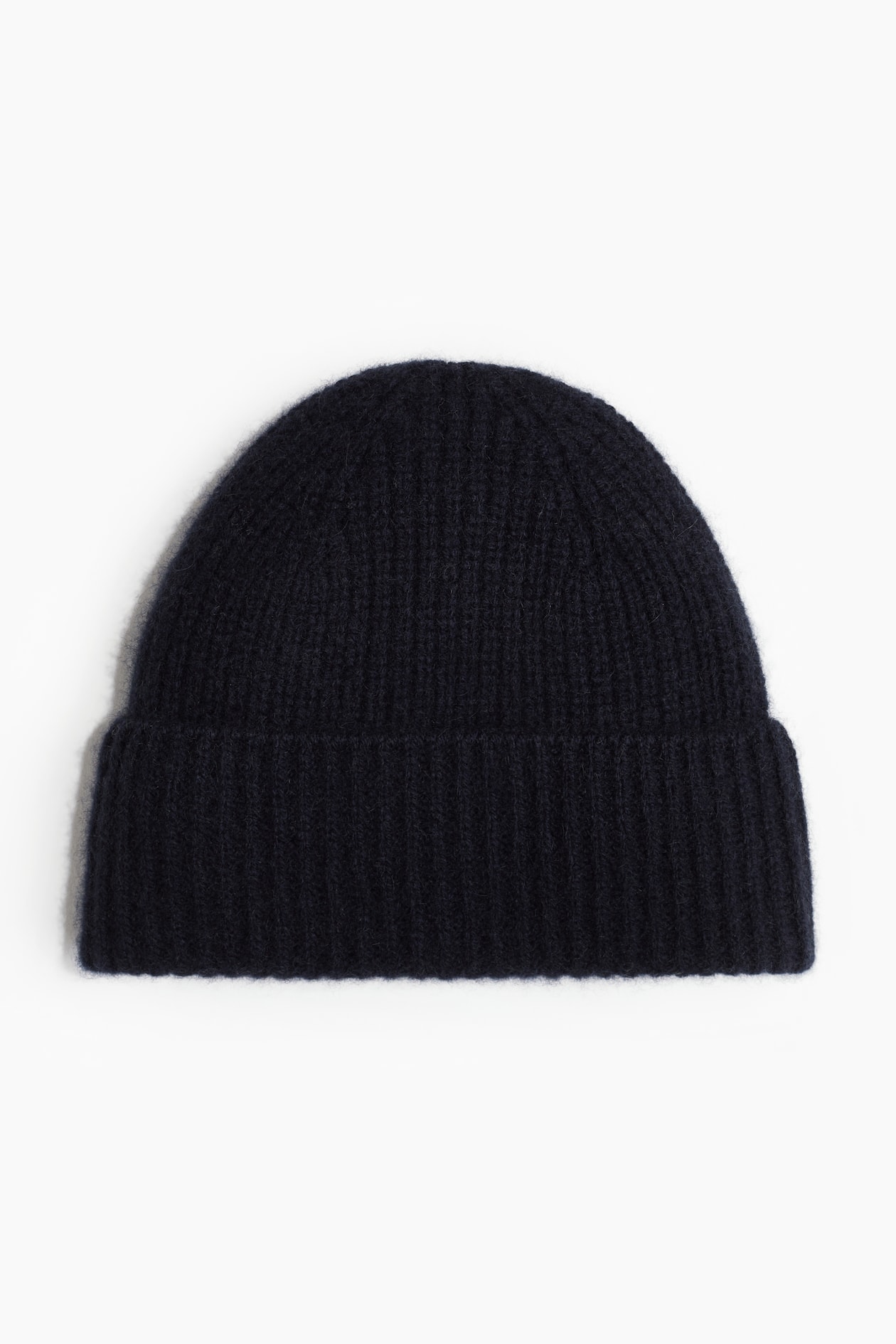 Tuque en tricot côtelé de laine cachemire - Marine - HOMME | H&M CA