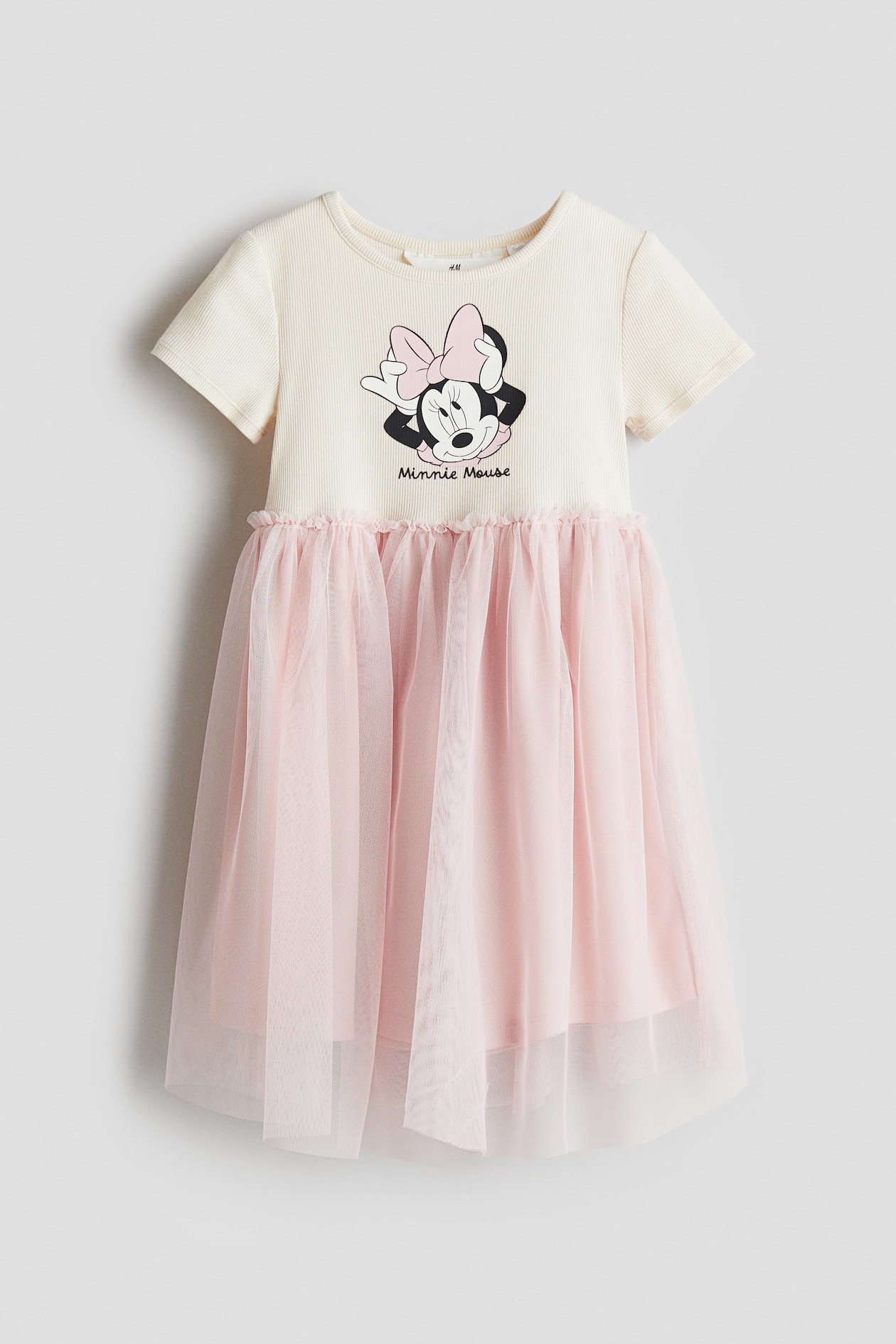 Light pink/Minnie Mouse Printed Tulle-Skirt Dress for kids | H&M CA