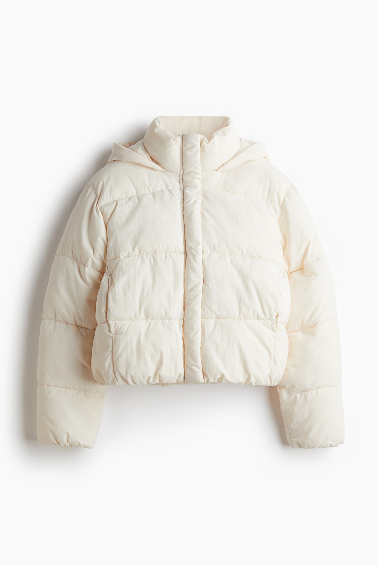 Hooded Puffer Jacket - Cream - Ladies | H&M US