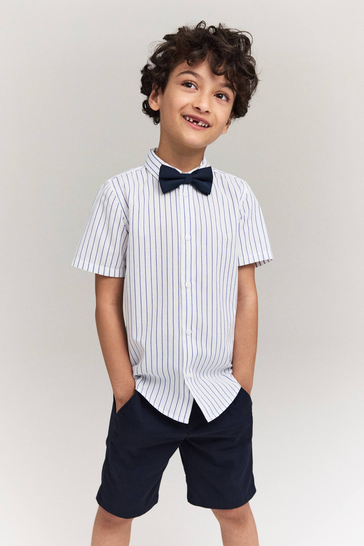 Ensemble habillé 3 pièces - Bleu marine/rayé - ENFANT | H&M BE