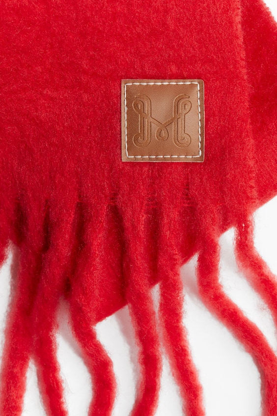 Fluffy Scarf - Red - Ladies | H&M US